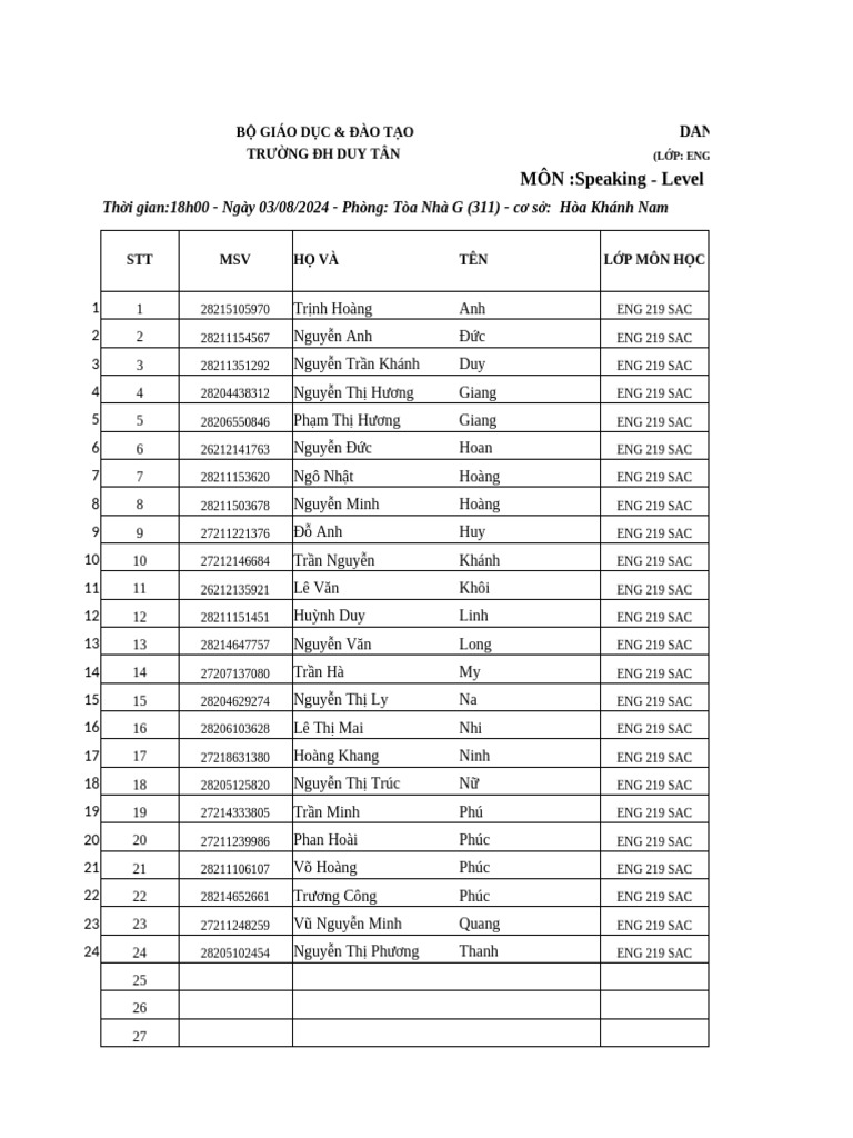 18h00 - ENG219 - SPEAKING LEVEL 3 | PDF