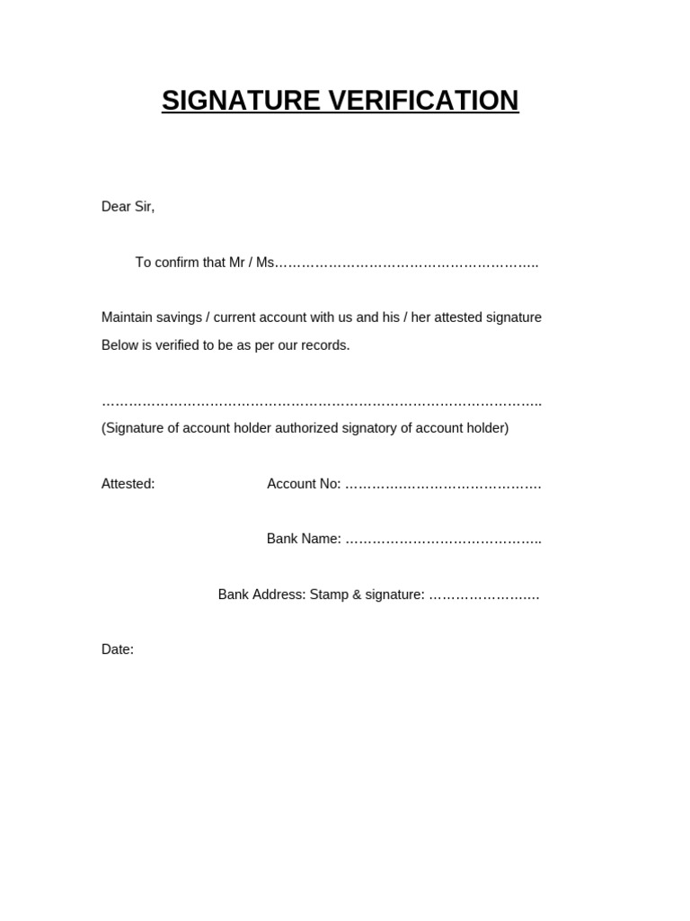 Signature Verification | PDF