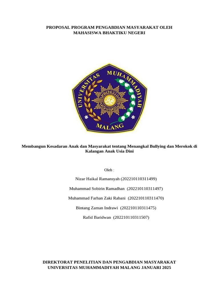Proposal Awal PMM-2 | PDF
