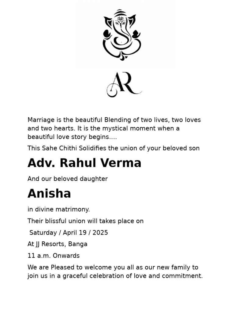 Marriage Is The Beautiful Blending of Two Lives | PDF