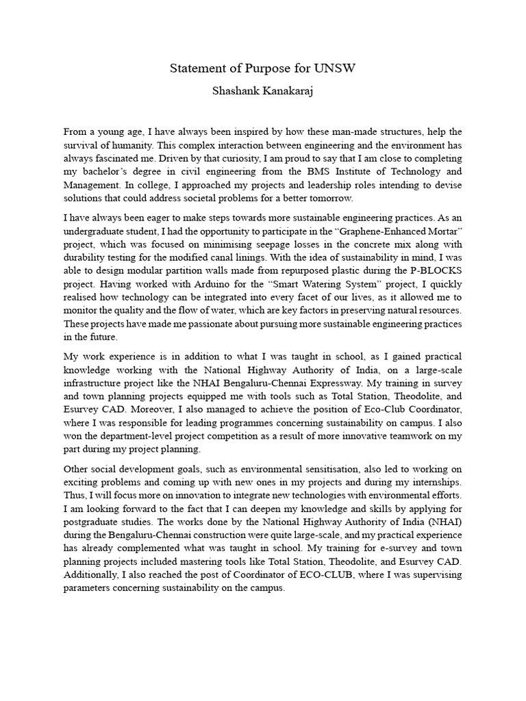 UNSW Master of Sustainability Goals | PDF | Engineering | Sustainability