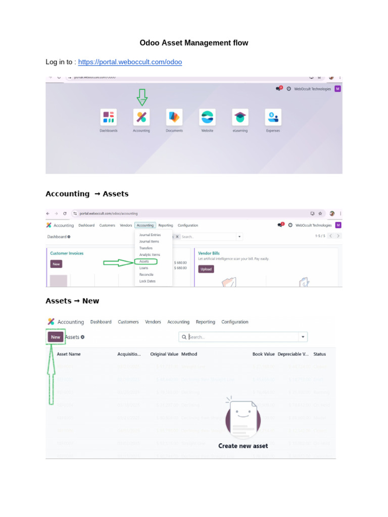 Odoo Asset Management Flow | PDF