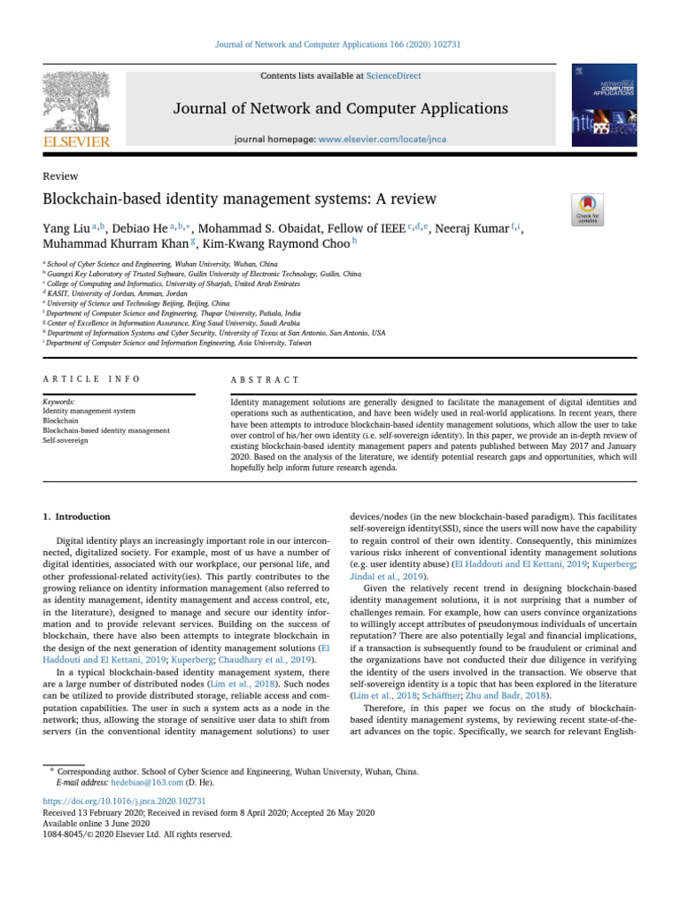 2020-Choo-Blockchain-based Identity Management Systems - A Review | PDF ...