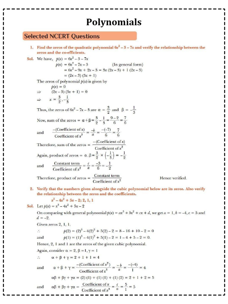 CH 2 Polynomial | PDF
