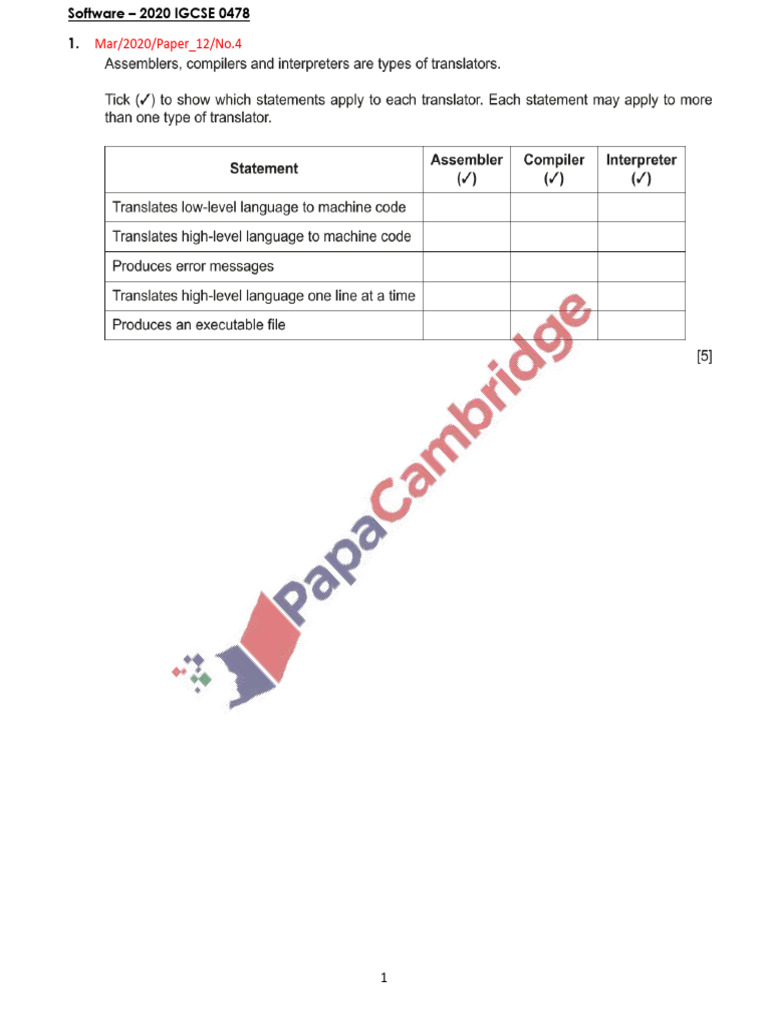 2020-Software-IGCSE-0478 | PDF