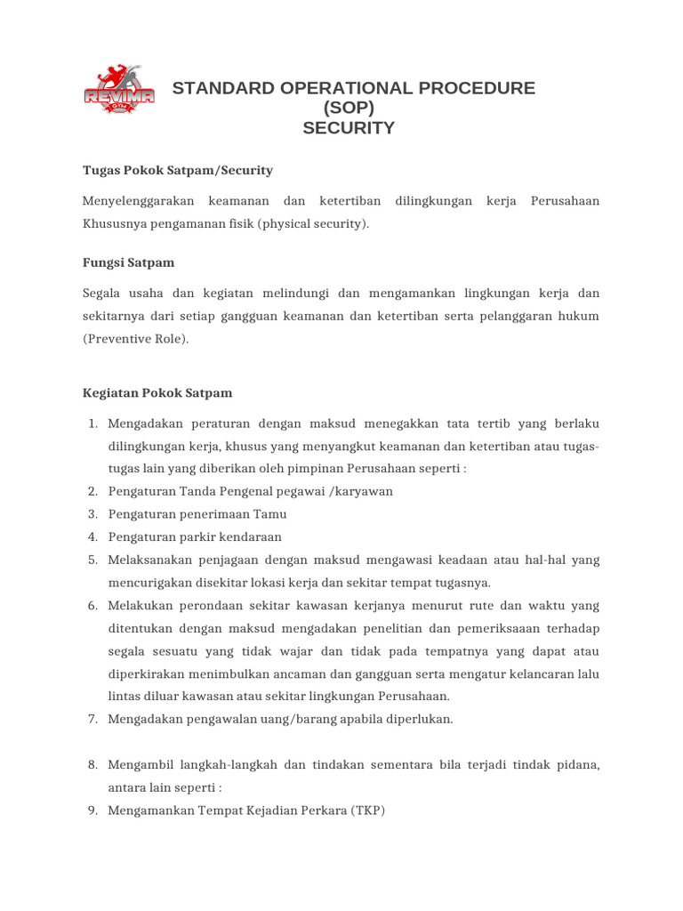 Sop Security | PDF