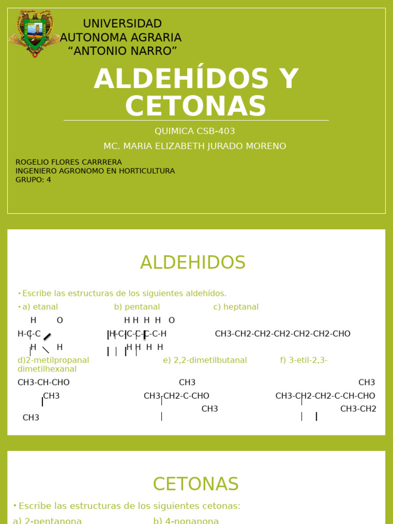 Aldehídos y Cetonas | PDF | Química Orgánica | Química