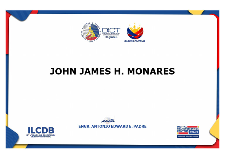 Certificate of Participation: John James H. Monares | PDF