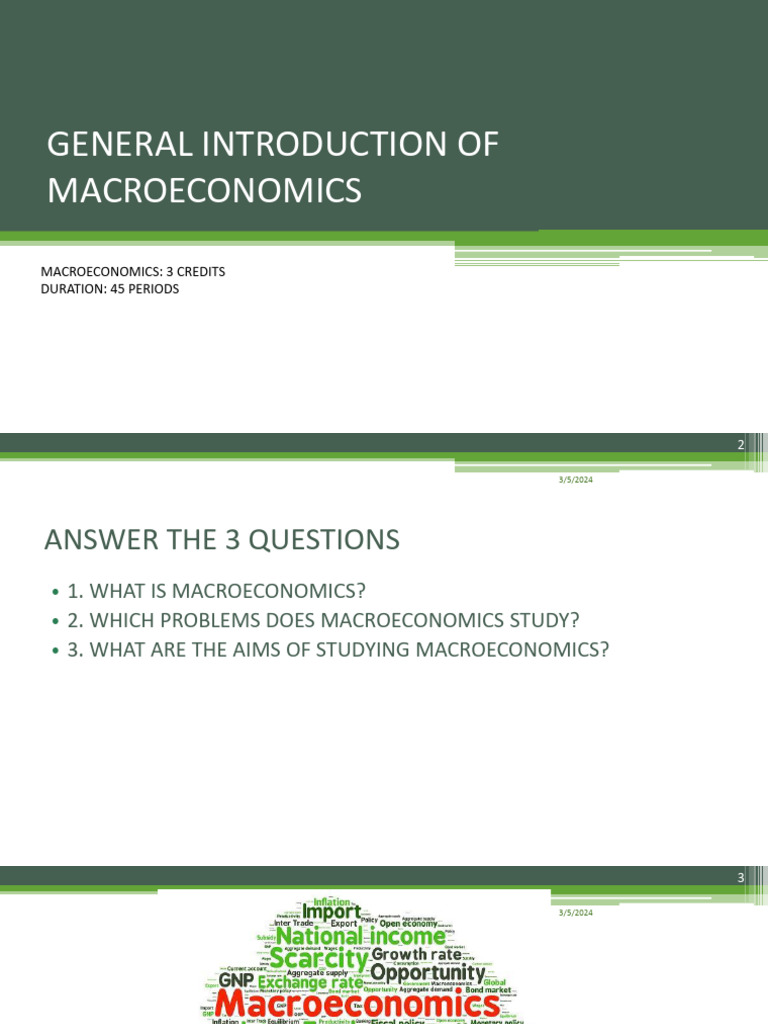 Chapter 1 General Introduction of Macroeconomics | PDF | Macroeconomics ...
