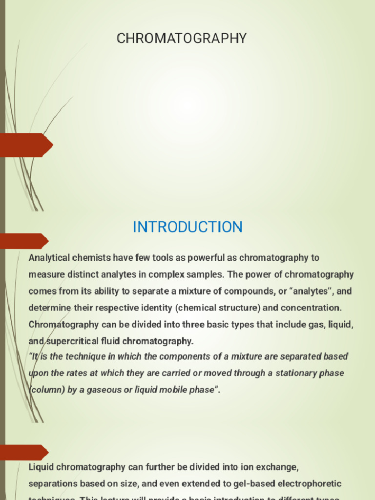 Chromatography Lecture Note - Phoenix | PDF