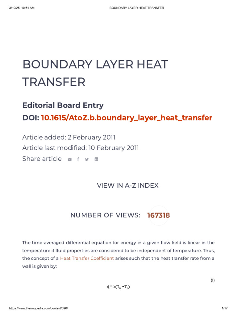 Boundary Layer Heat Transfer | PDF | Boundary Layer | Turbulence