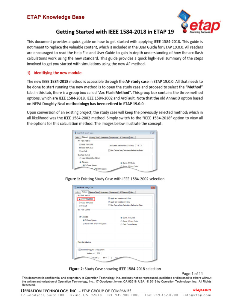 Getting - Started - With - IEEE 1584-2018 - in - ETAP - 19 | PDF | Data | Parameter (Computer ...