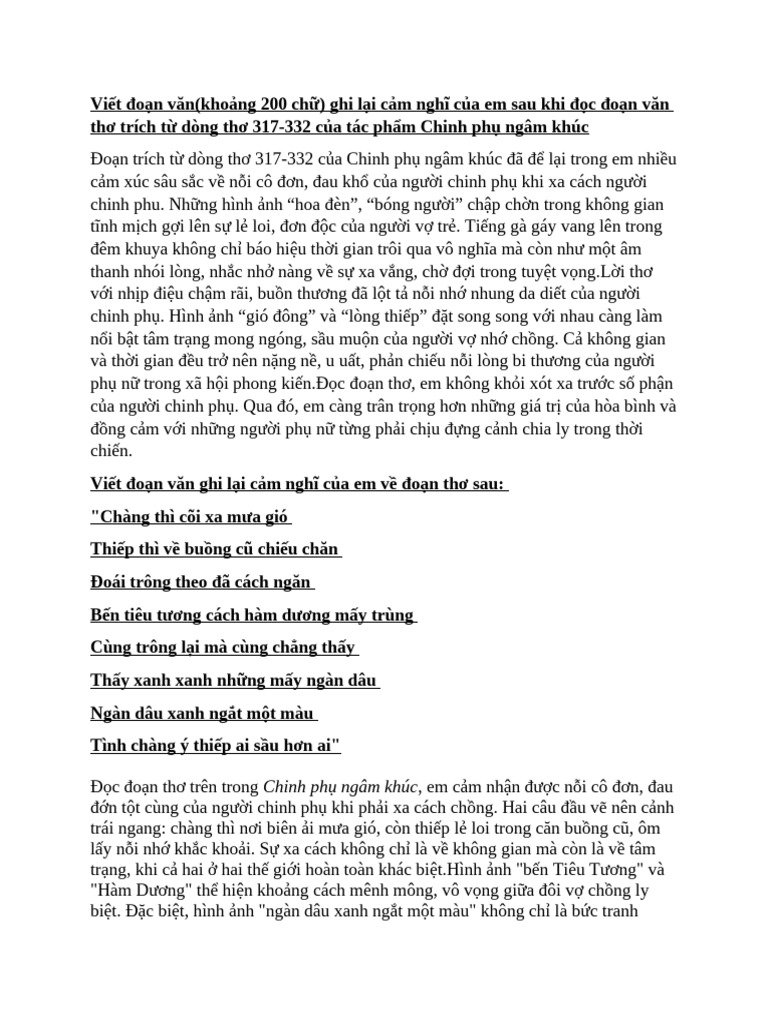 Chinh PH Ngâm Khúc | PDF