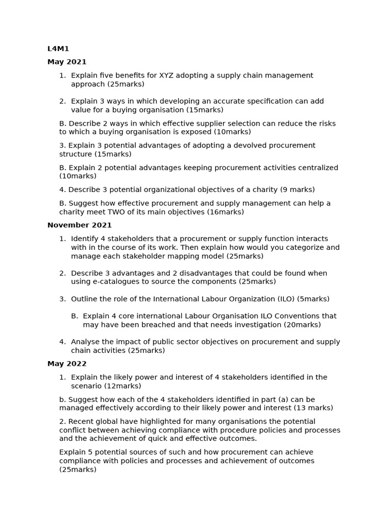 L4M1 2024 | PDF | Procurement | International Labour Organization