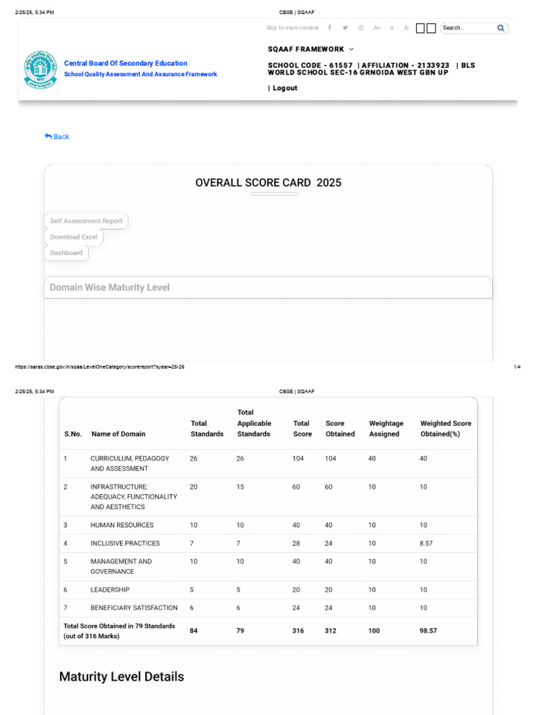 Cbse - Sqaaf | PDF | Schools | Educational Assessment And Evaluation