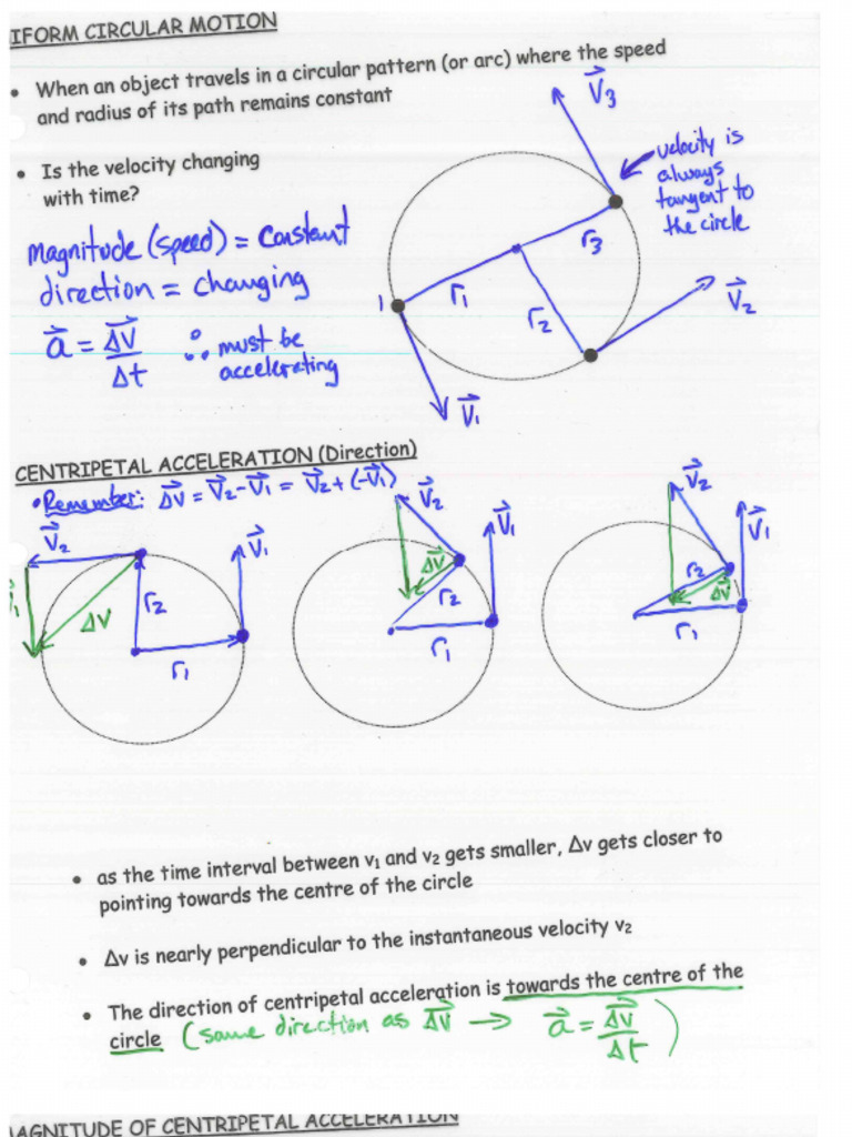 Day 8 - Lesson - Centripetal Acceleration | PDF