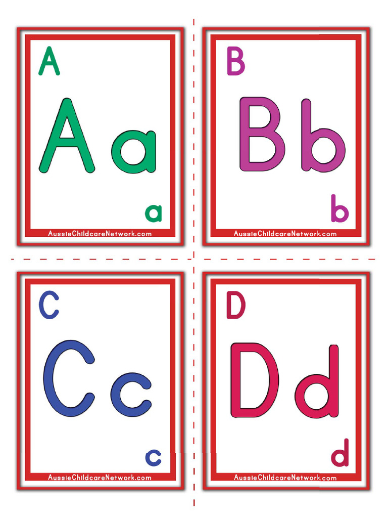 Flash Cards Alphabets ABCD | PDF