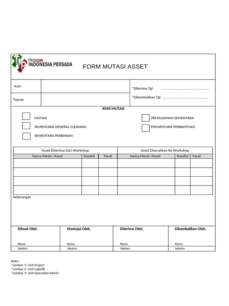 Form Mutasi - 2 | PDF