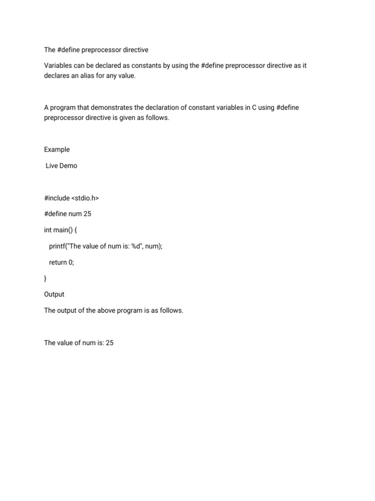 The #define pre | PDF