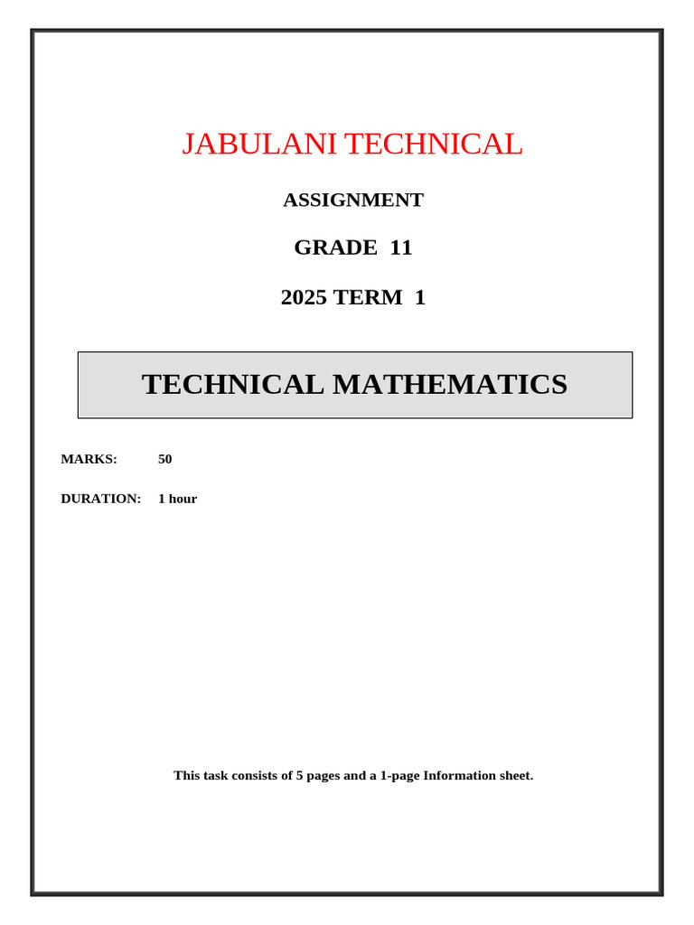 TMAT GR 11 Term 1 Assignment (Exponets & Analyictial Geometry) | PDF | Mathematics