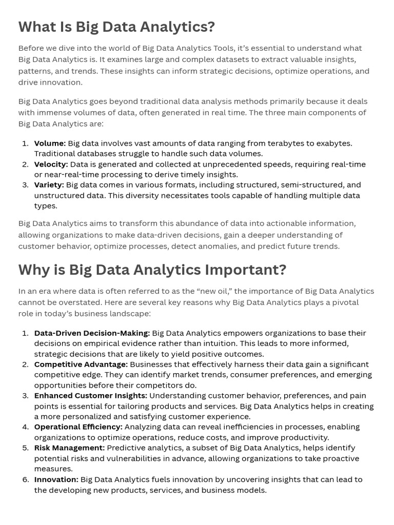 Understanding Big Data Analytics Tools | PDF | Analytics | Apache Hadoop