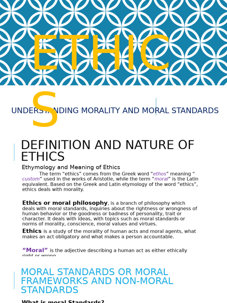 Introduction To Ethics | PDF | Morality | Etiquette