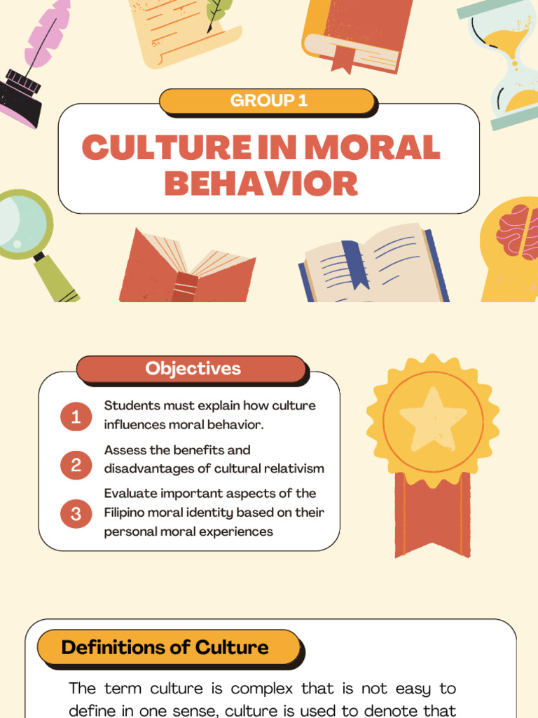 G1 Culture in Moral Behavior 1 | PDF | Relativism | Morality