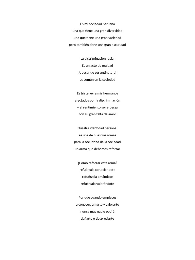 Poema Identidad | PDF
