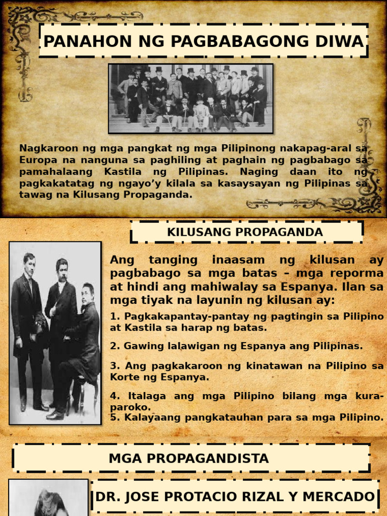 Aralin 4 - Kasaysayan NG Panitikan (Panahon NG Propaganda Hanggang Kontemporaryo) - A | PDF