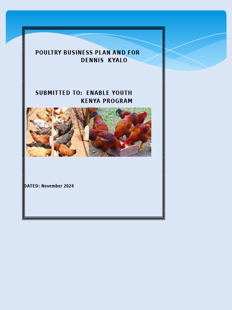 Poultry Farming Business Plan Overview | PDF | Poultry | Animal Feed