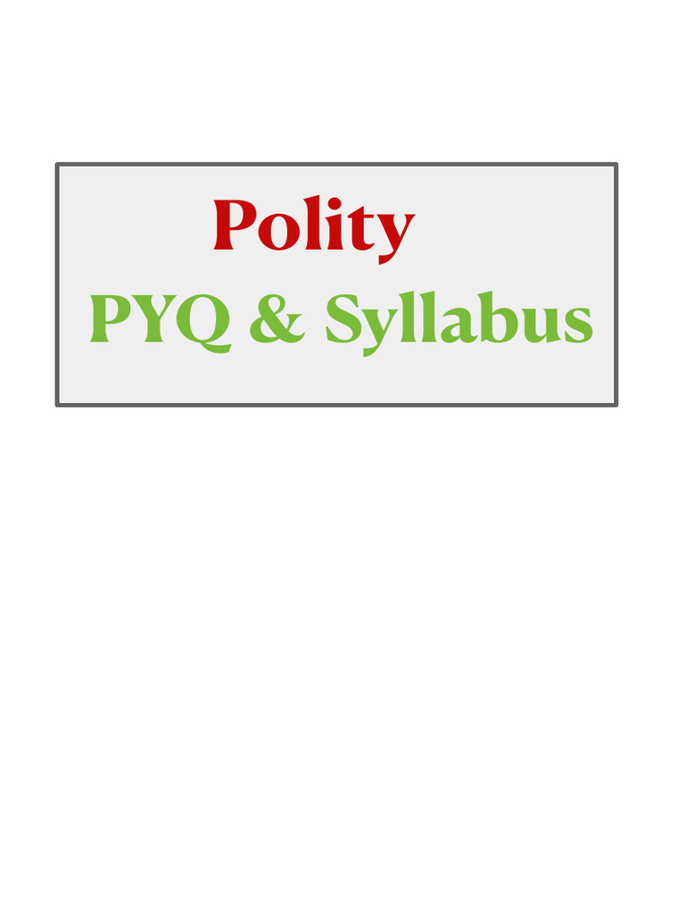 GS2 Syllabus Mapping | PDF