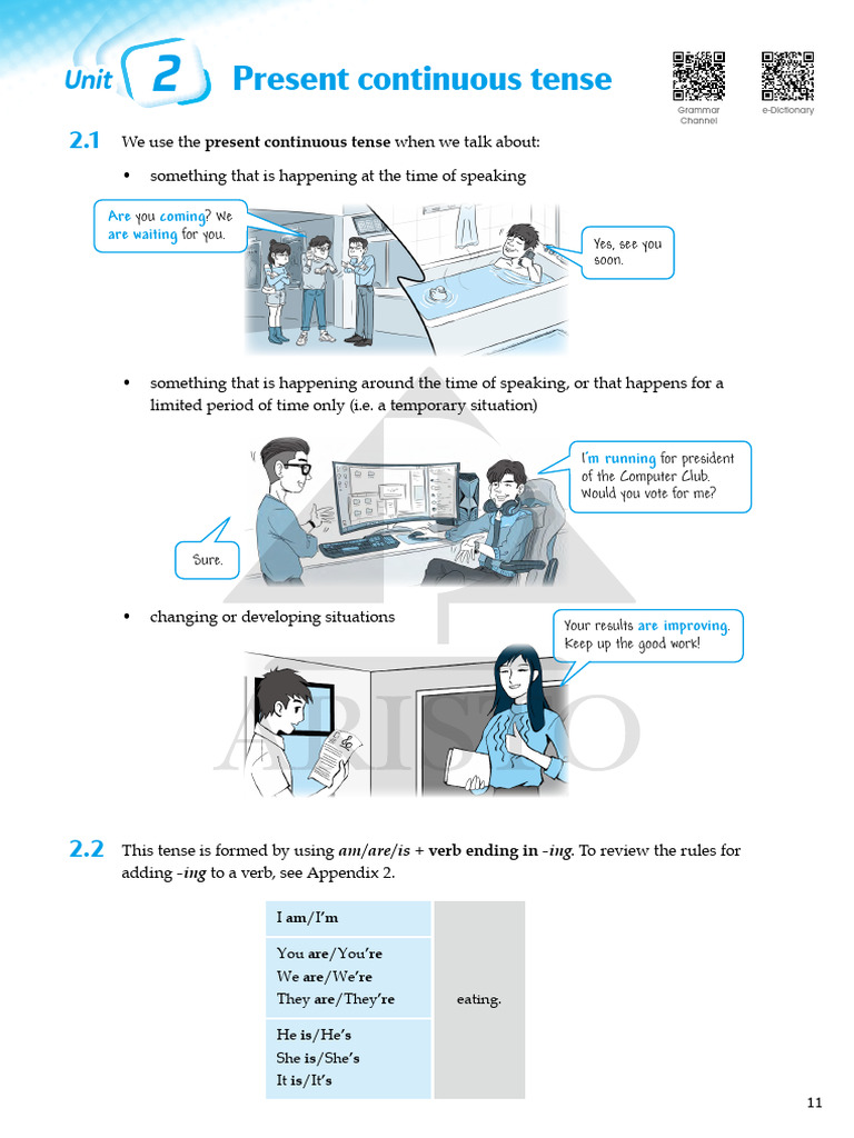 Understanding Present Continuous Tense | PDF | Verb