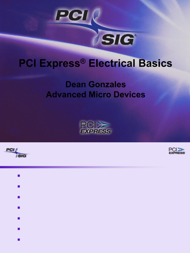 01_02_PCIe_Electrical_Basics_FROZEN | PDF | Telecommunications Engineering | Telecommunications