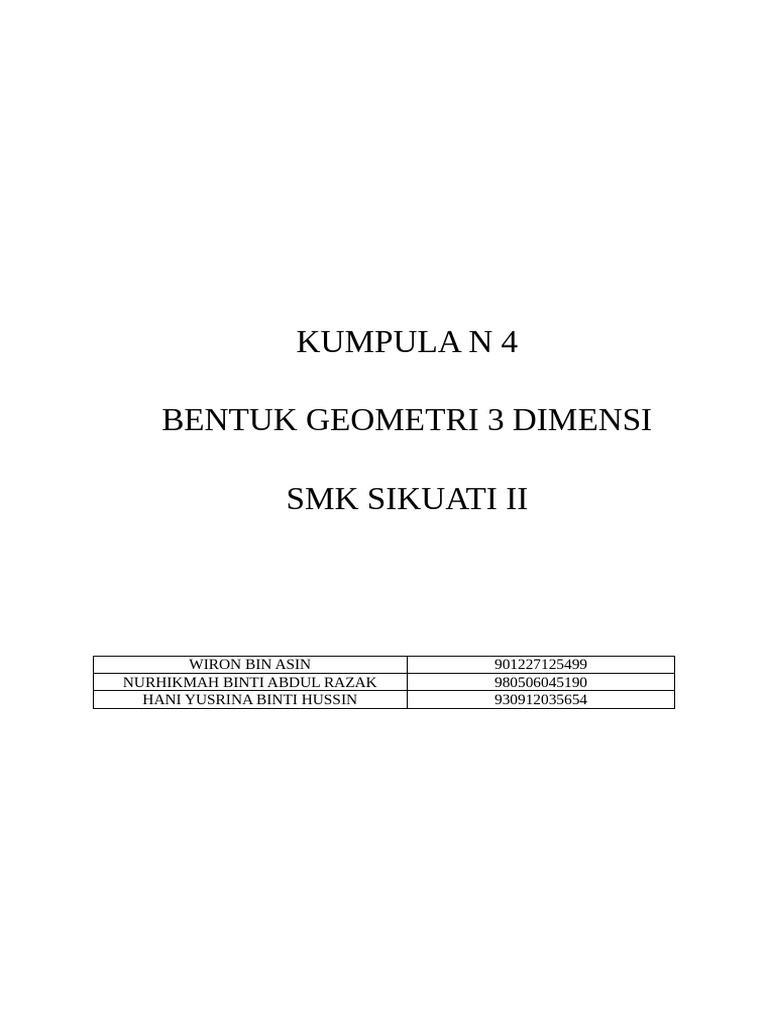 Contoh Soalan Maths | PDF