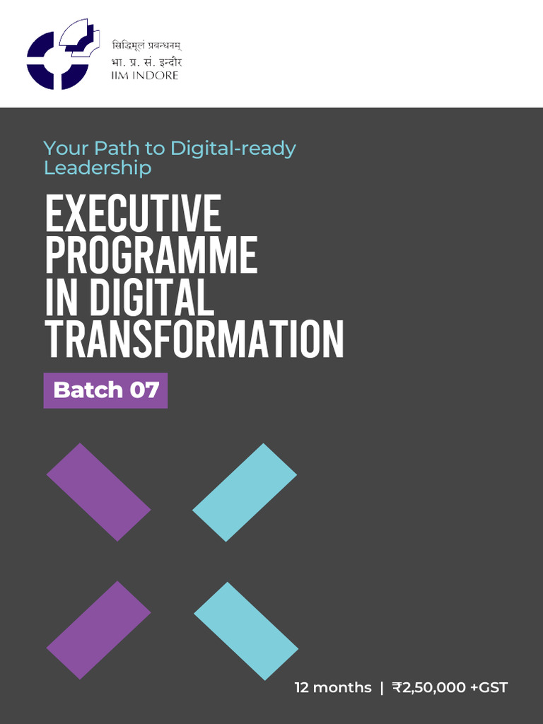 IIM Indore EPDT Brochure (1) | PDF | Artificial Intelligence ...
