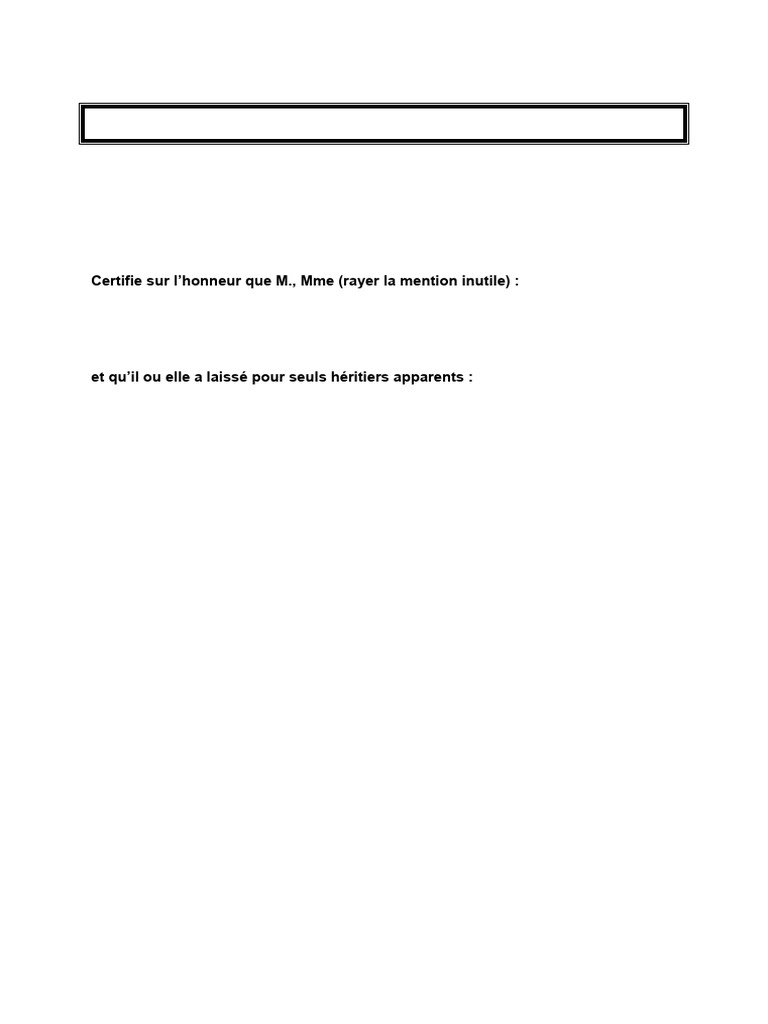 Modèle d'attestation de porte-fort | PDF