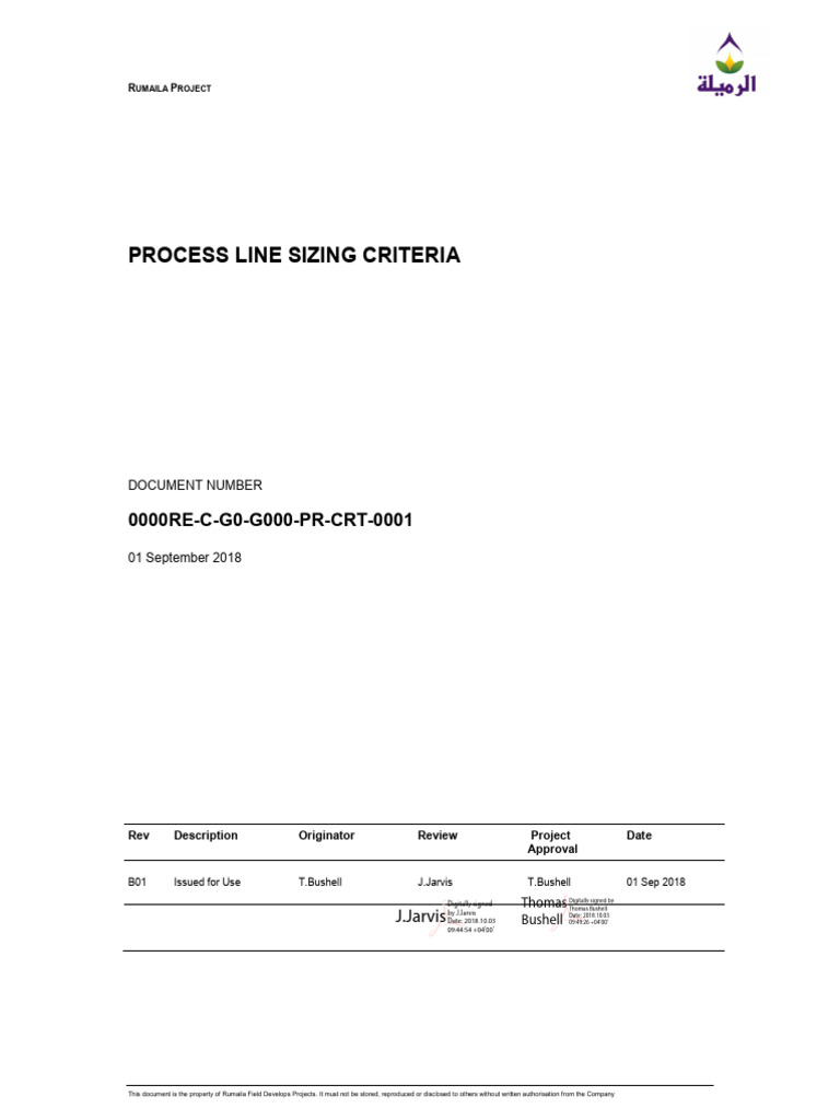 Process Line Sizing Criteria Pdf Viscosity Pump