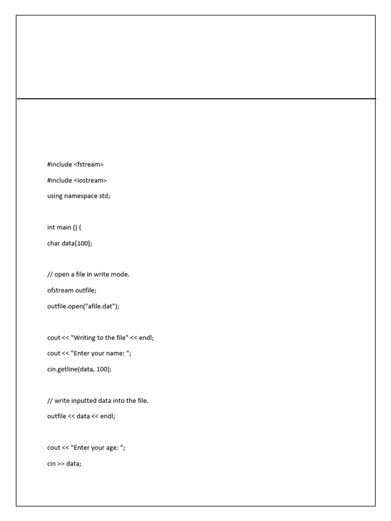 C++ File Handling Practical Exam | PDF