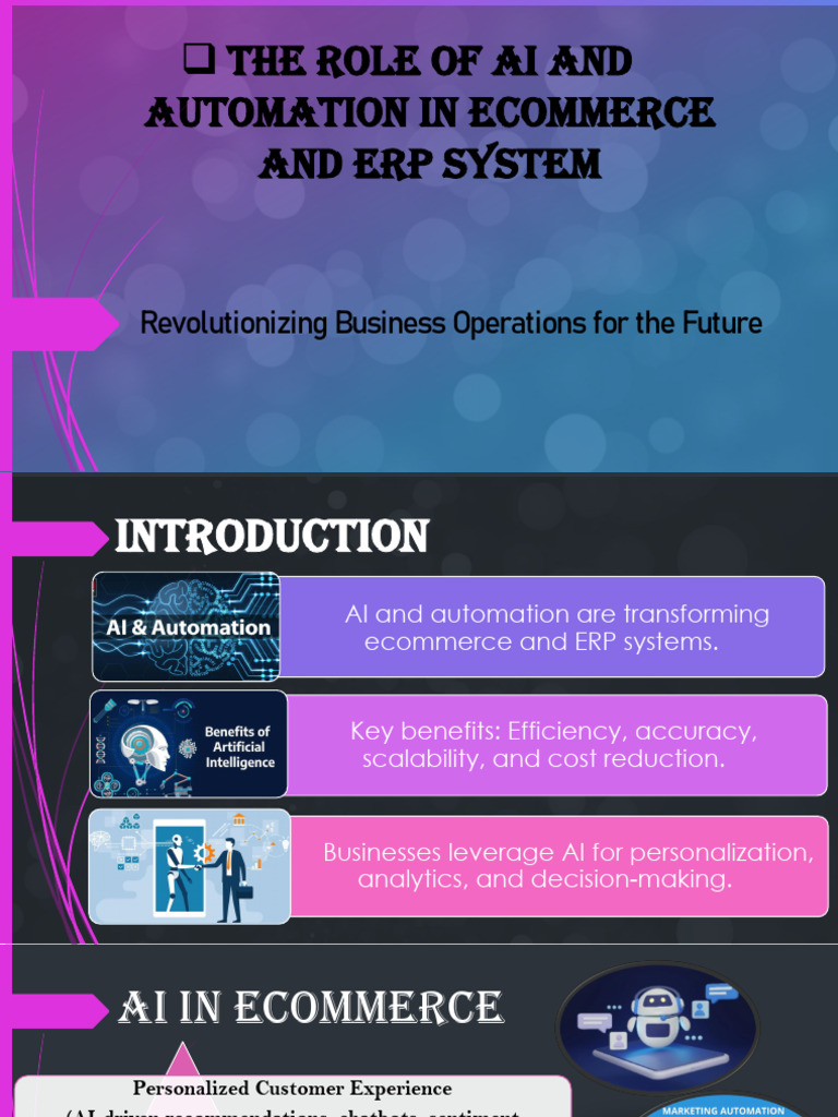 AI Automation in Ecommerce & ERP | PDF | Artificial Intelligence ...