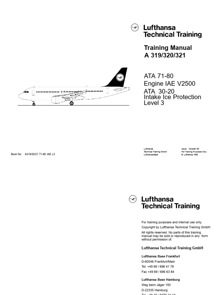Airbus A319-A321 DLH Trainning MANUAL, ATA 71-80 Powerplant (Part 1) | PDF | Mechanical ...