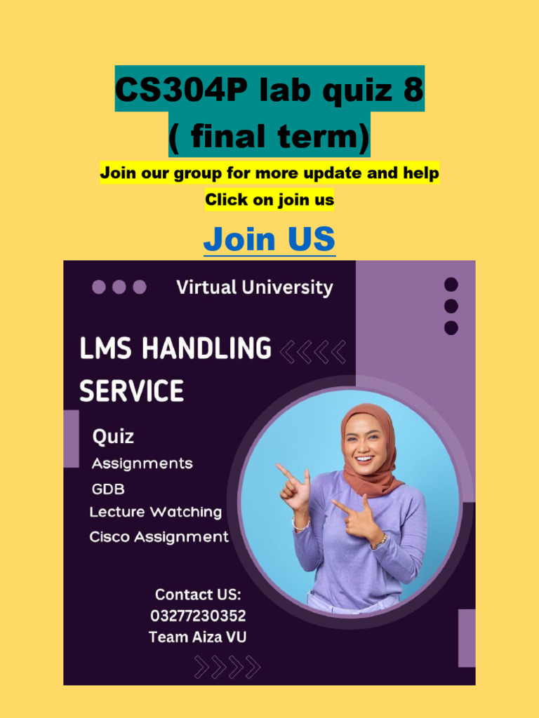 CS304P Lab Quiz 8 (Final Term) by TEAM AIZA VU | PDF