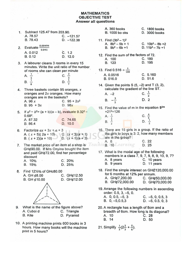 2025 FEB MOCK 2 - Mathematics 1 | PDF