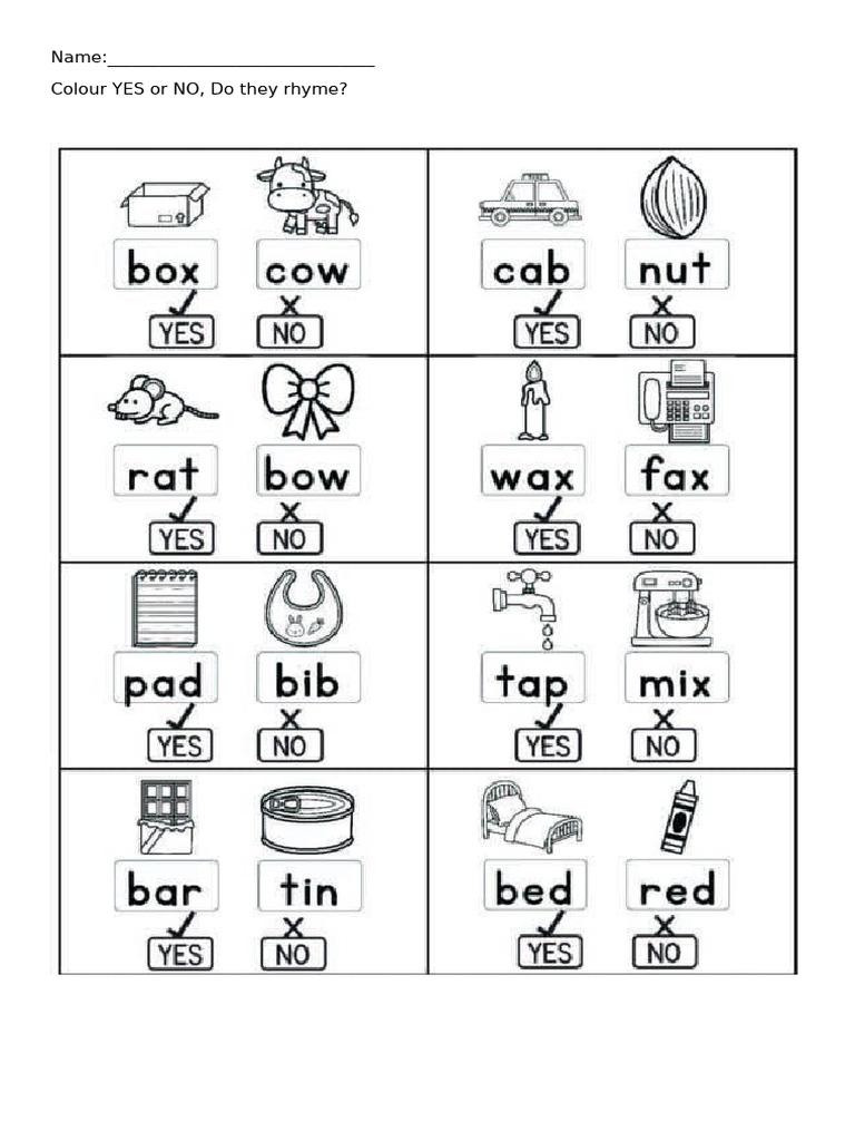 First Rhymes Understanding | PDF