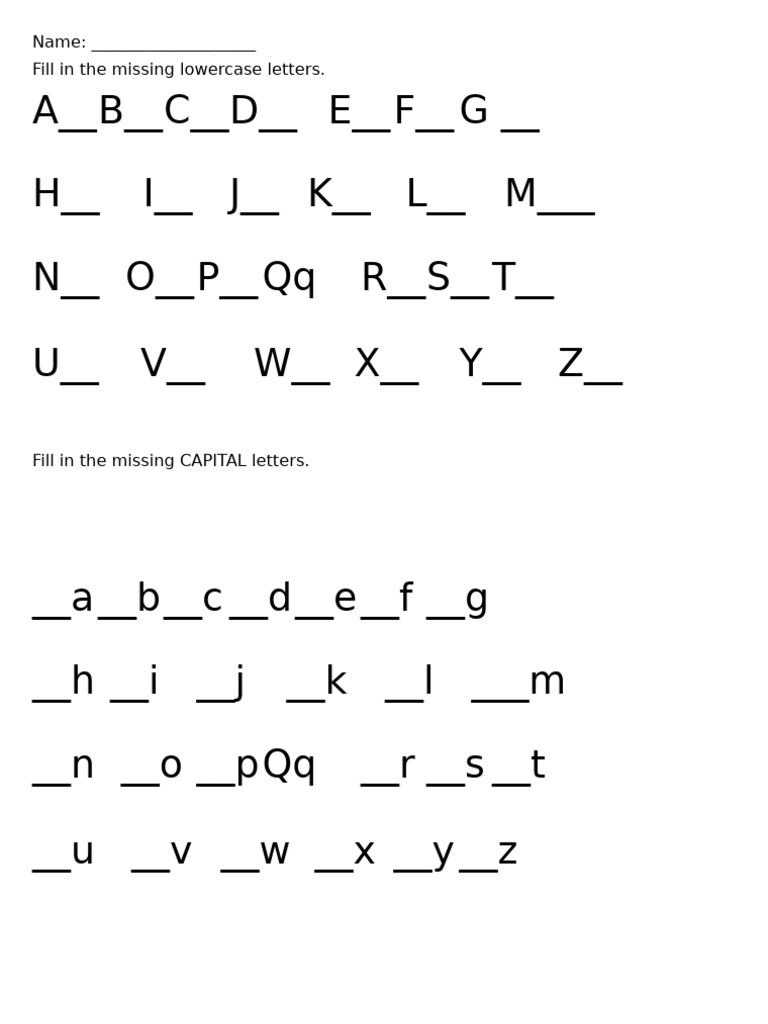 ABC Missing Letters | PDF