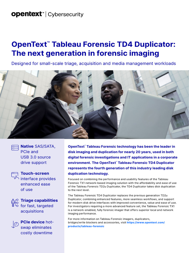 Tableau Forensic TD4 Duplicator | PDF | File System | Usb