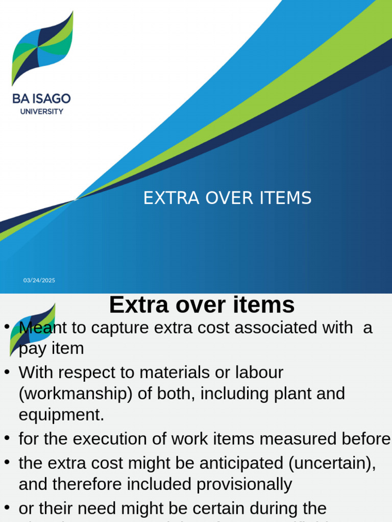 Extra Over Items Cost Analysis Guide | PDF | Brick | Masonry