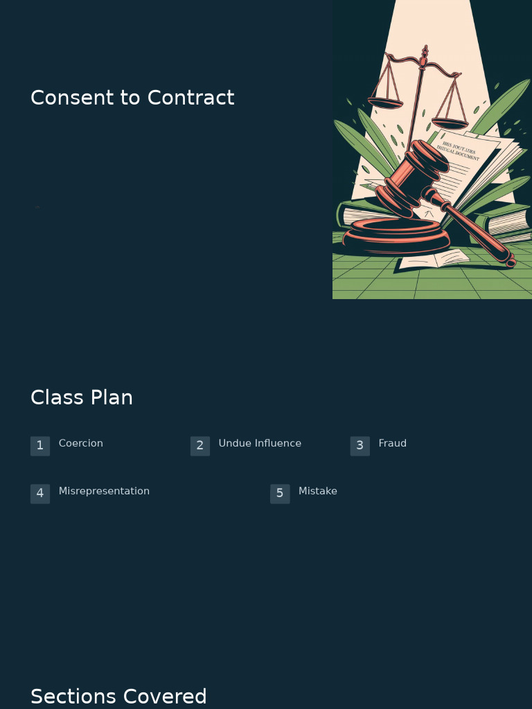 Consent To Contract | PDF | Misrepresentation | Common Law