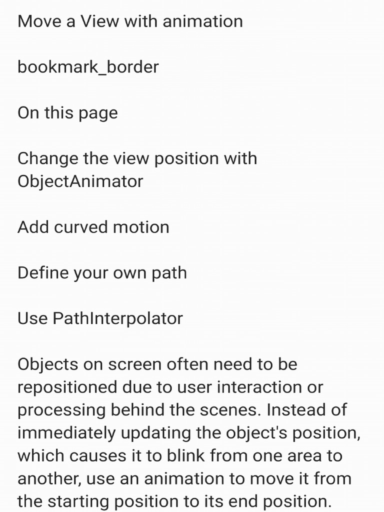 Move A View With Animation | PDF