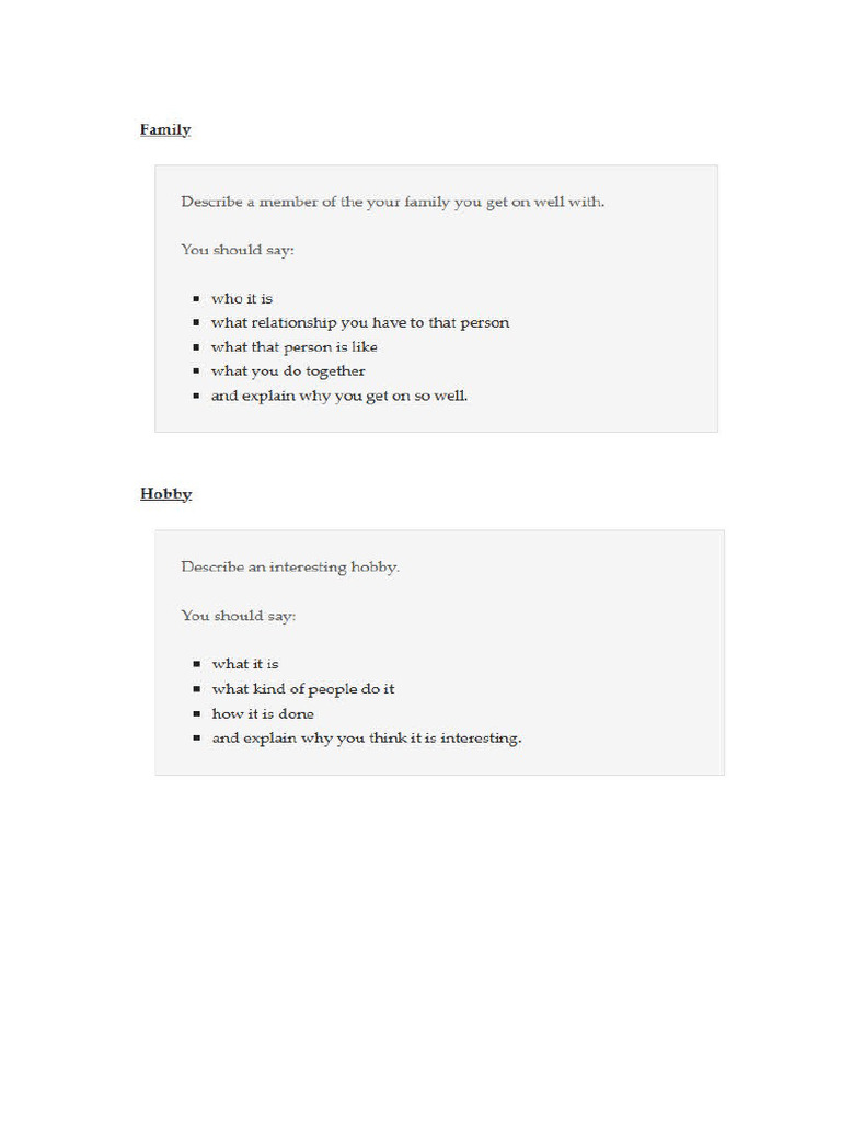 Speaking Part2 | PDF