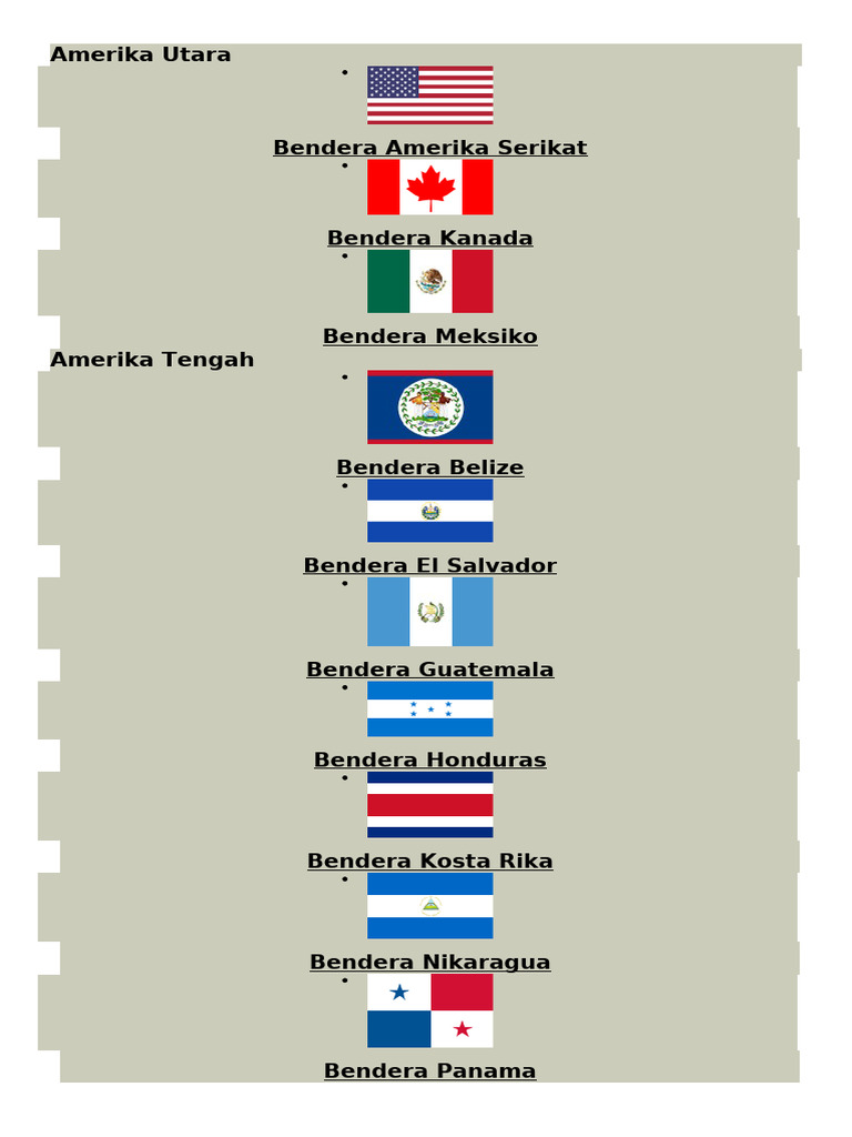 Bendera Negara di Amerika dan Karibia | PDF